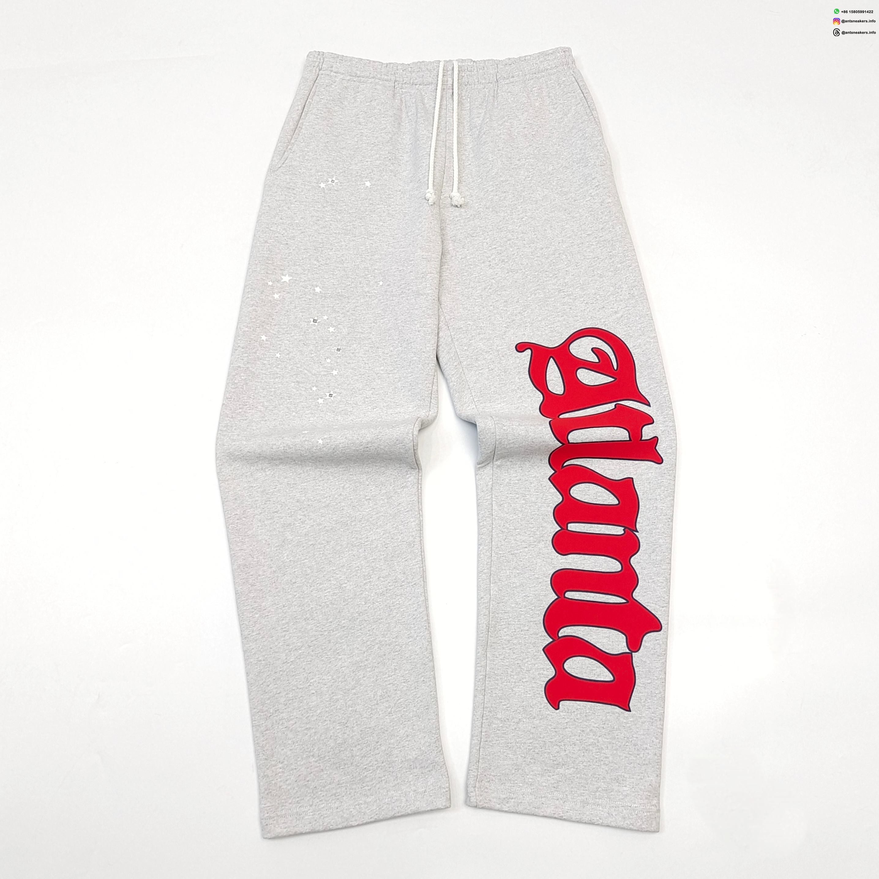 Discount Sp5der Light Gray Atlanta straight legged pants