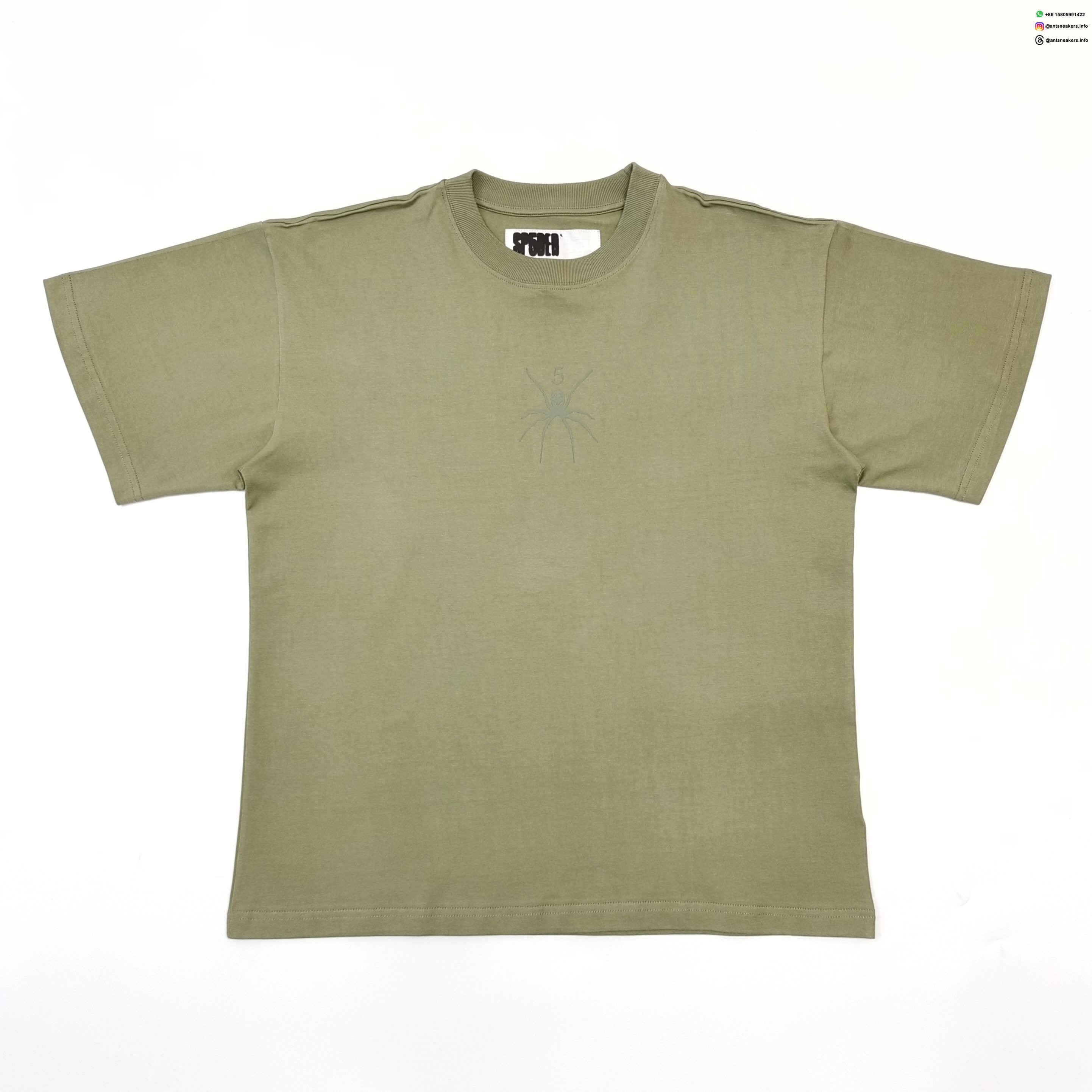 Sp5der Small Spider Olive Green Tee – Antsneakers – Best UA Replica ...
